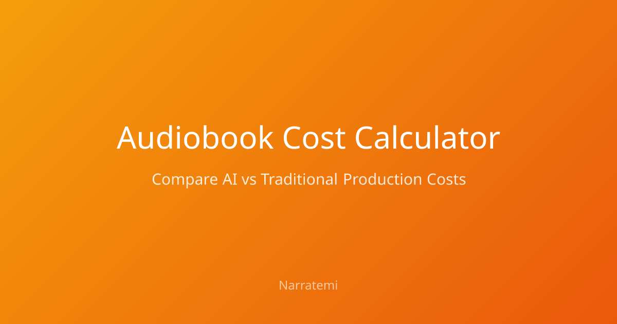 Audiobook Cost Calculator | Narratemi